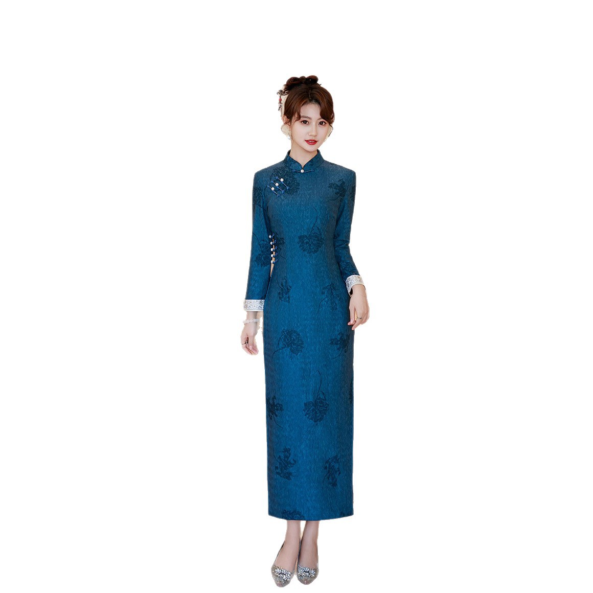 Cari Kualitas tinggi gaun cheongsam ungu Produsen dan gaun cheongsam ...