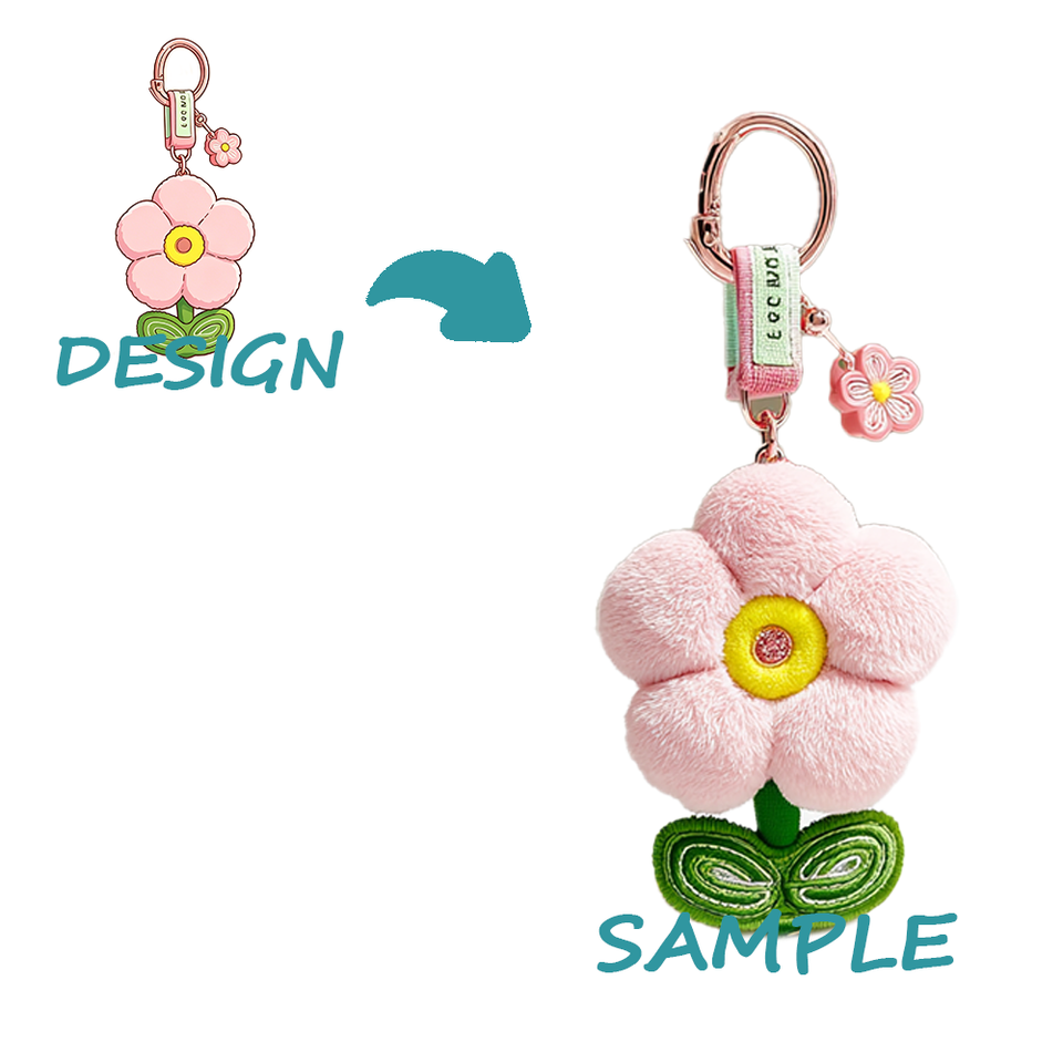 Custom Mini 10cm Monkey Plush Keychain with Long Plush Embroidered ...