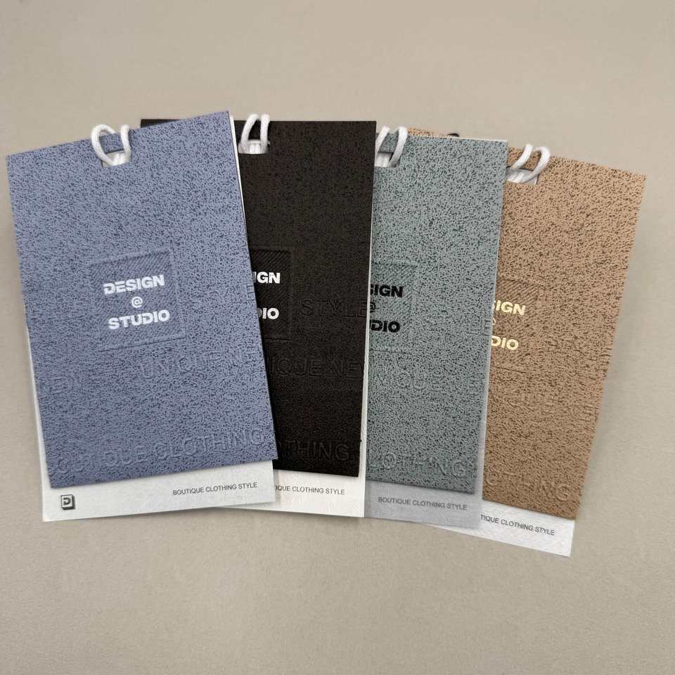 Premium Eco-Friendly Stone Texture Paper Custom Silver Foil Debossed ...