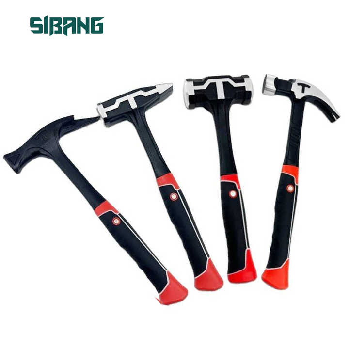 Pitted Claw Hammer With Magnet Hammer With Fiberglass Handle and Nail ...