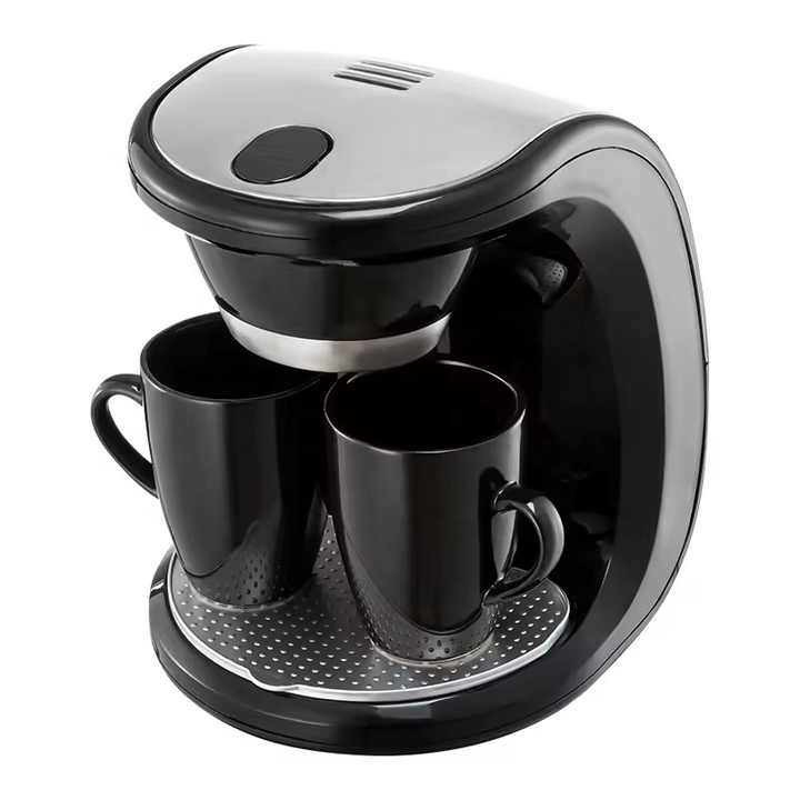 Compact Electric Drip Coffee Maker for 2 Cups, 300ml