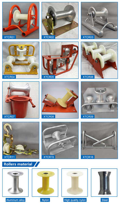 Electrical Power Cable Pulling Roller Pulley Cable Laying Rollers ...