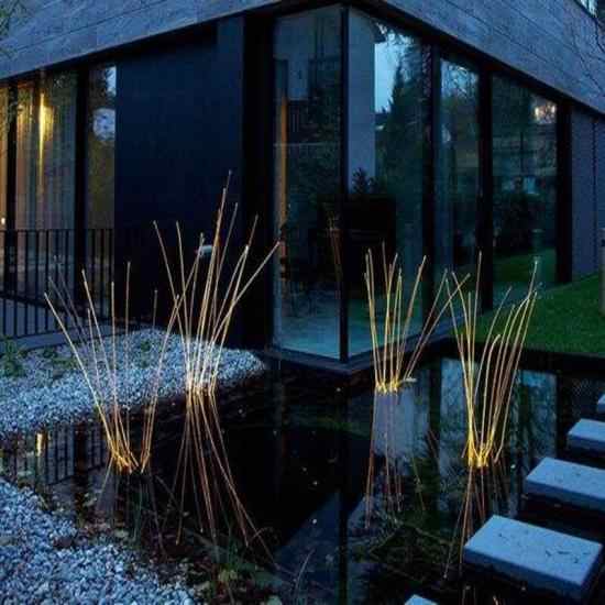 Outdoor IP65 Landscape Decorative Single Color Led Fiber Optic Reed ...