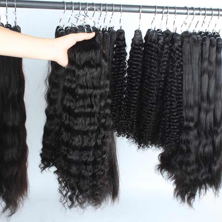 Unprocessed Raw Human Hair Bundles Wholesale Vendor Indian Temple ...