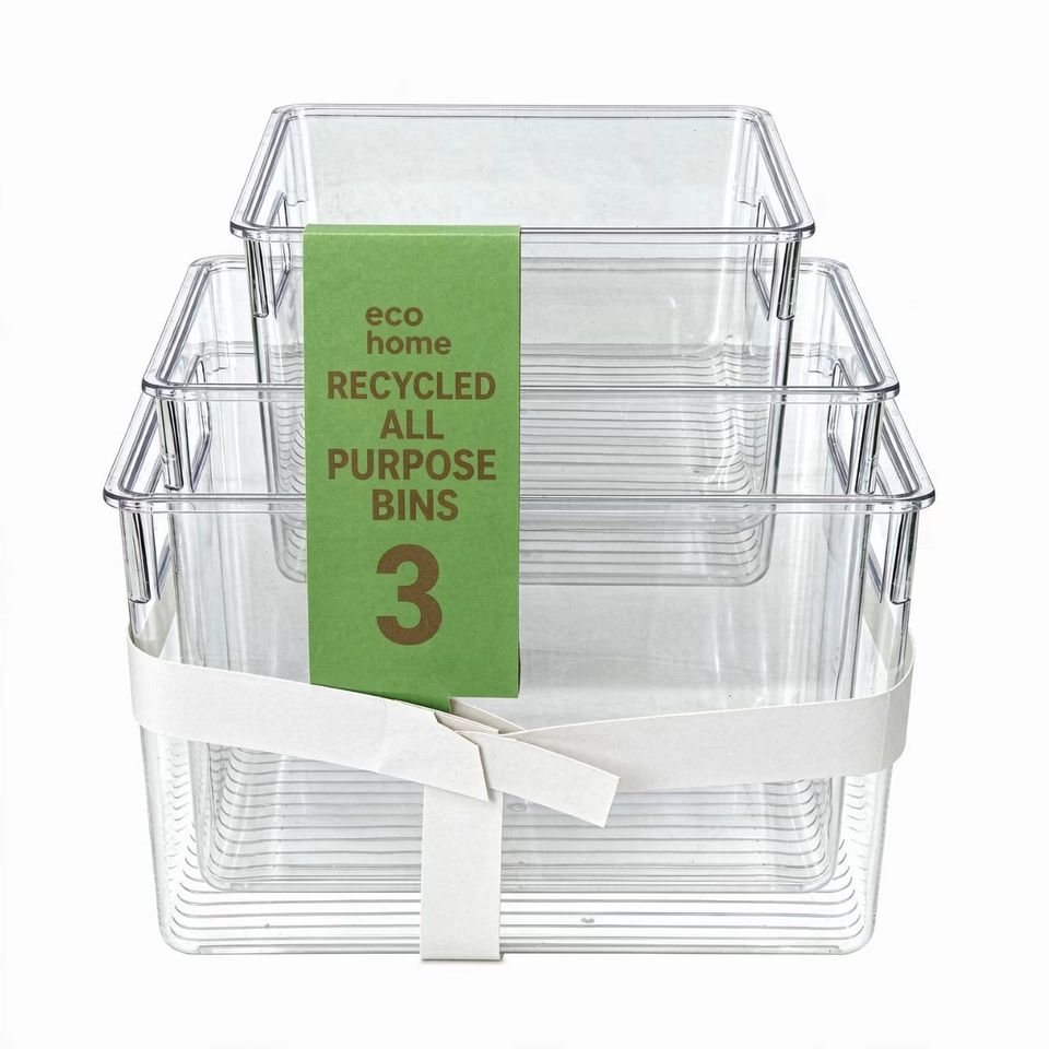 Books Snacks Toys Clothes Cosmetics Organizer Clear Storage Box Set ...