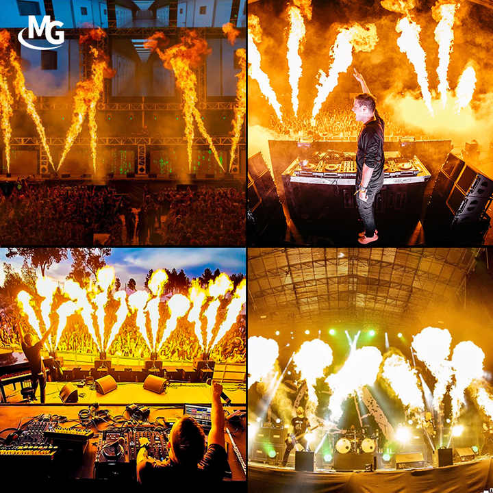 3 Head Flame Machine DMX Control Fire Machine with Remote for Wedding ...