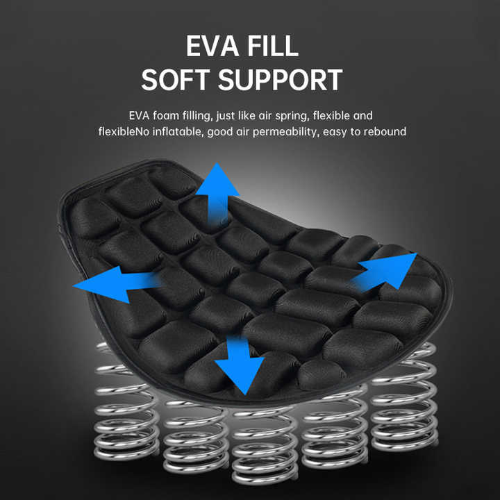 3D Breathable Motorcycle EVA Foam Cushion - Shock Absorption