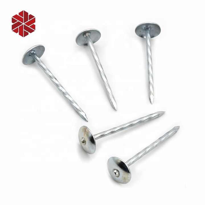 90MM 100pcs/bag Screw Roofing Nails With Washer Big Head Cap Roofing ...