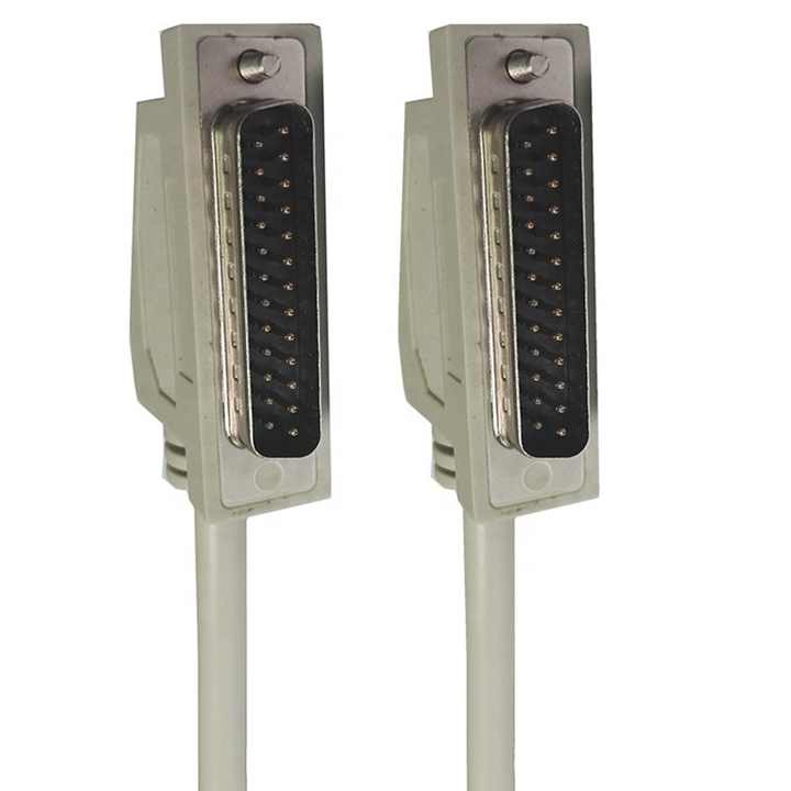 90 Degree DB25 Male to 25 Pin D-Sub Female RS232 Cable