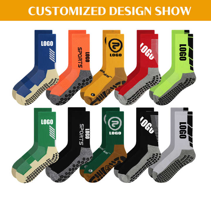 Custom Logo Soccer Grip Socks - Anti-Slip & Quick Dry