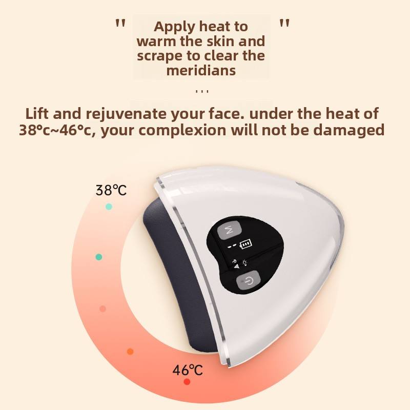 Custom Logo Bianstone Gua Sha Massager Face Lifting Firming Heating ...