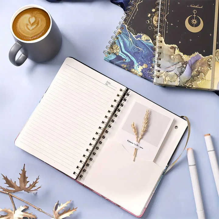 Custom Designed A5 Spiral Notebook Dotted Line Journal Thread-Sewing ...