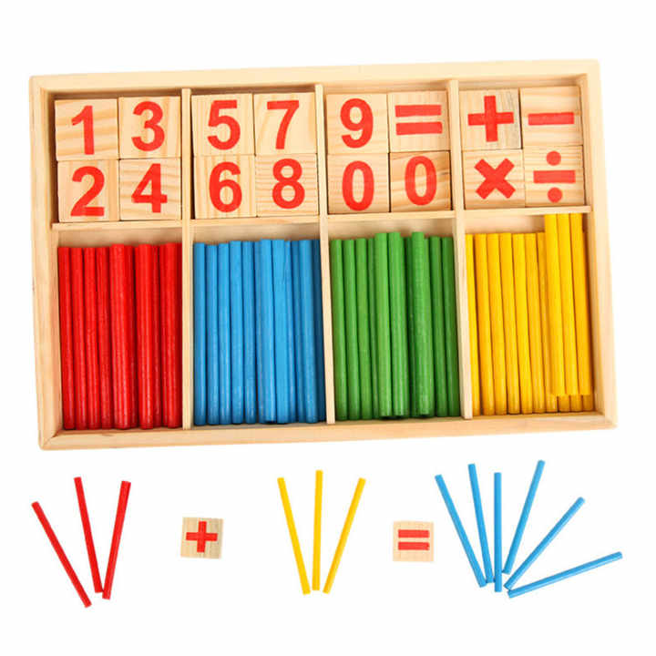 2024 High Quality Children Learn Arithmetic Stick Wooden Puzzle Logical ...