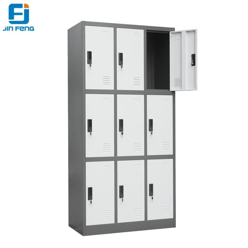 9 Door Cold Rolled Steel Key Lock Metal Locker Cabinet for Gym Staff ...