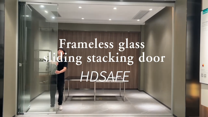 10mm Glass Curtain Aluminum Bifold Door - Panoramic Partition