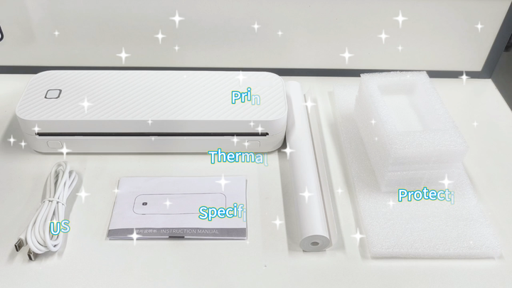 Portable A4 Photos Wireless Blue Tooth Mini Thermal Printer A4 Paper ...