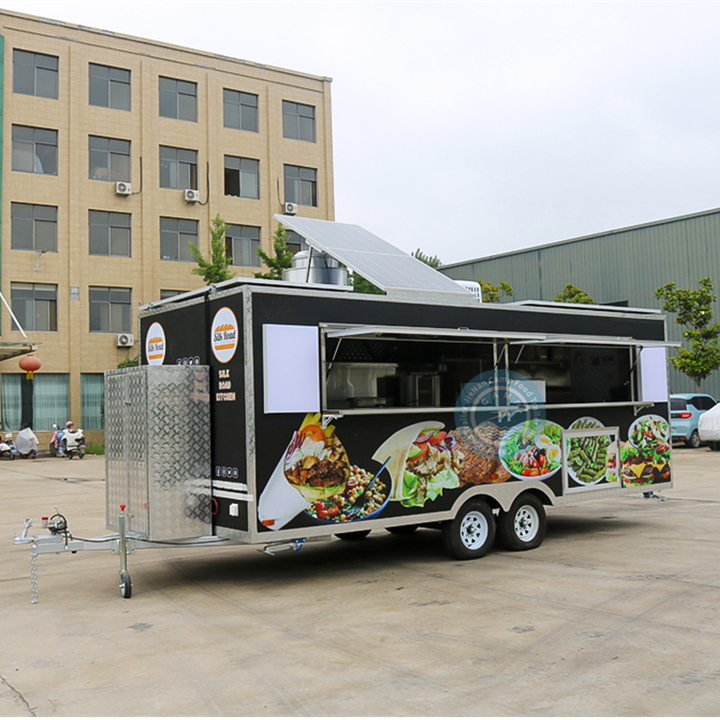 Cheap Food Trailer - Mobile Kitchen with Solar Panels