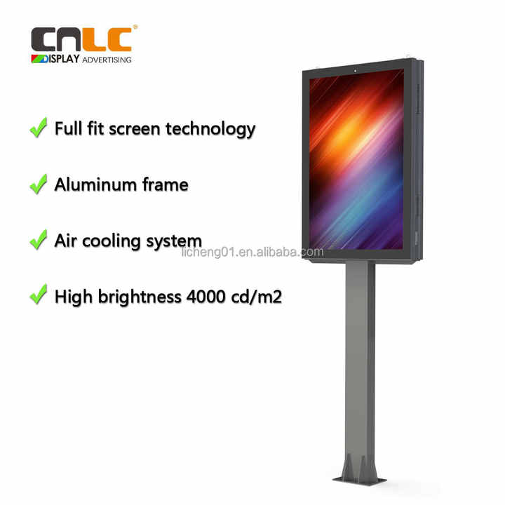 New arrival LED digital billboard Outdoor screen LED with pole standing ...