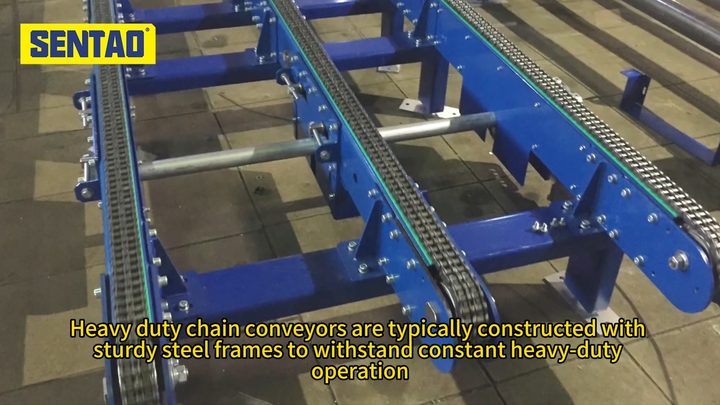 SENTAO Carbon Steel Frame Chain Conveyor Customizable Chain Conveyor ...