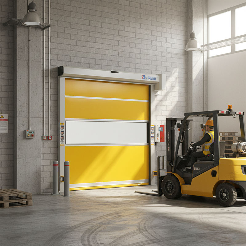 Fast Rolling PVC Door with Heavy-Duty Frame for Warehouse and Loading ...