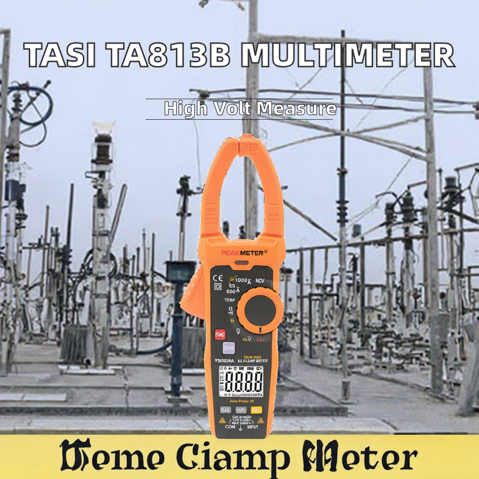TASI TA813B Digital Clamp Meter 6000 Counts True RMS AC/DC 1000A Ohm ...