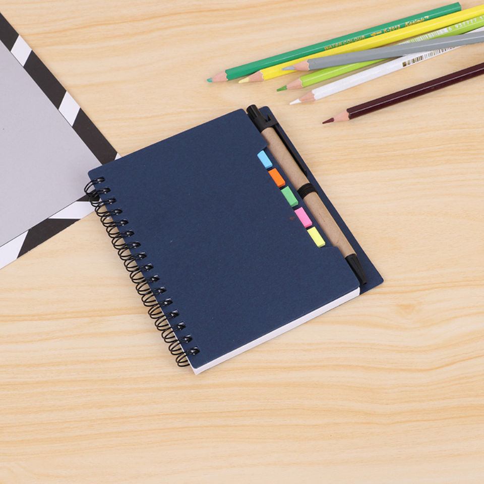 A6 Spiral Notebook with Kraft Paper Cover, Colorful Stickers, 60 Sheets ...