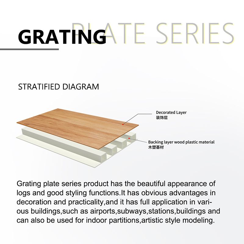 Modern WPC Wall Panel with Wooden Grain Waterproof Moisture-proof ...
