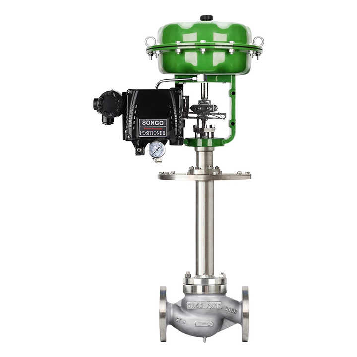 Bellows Cryogenic Pneumatic Flow Control Globe Valve Flange ANSI 300 ...