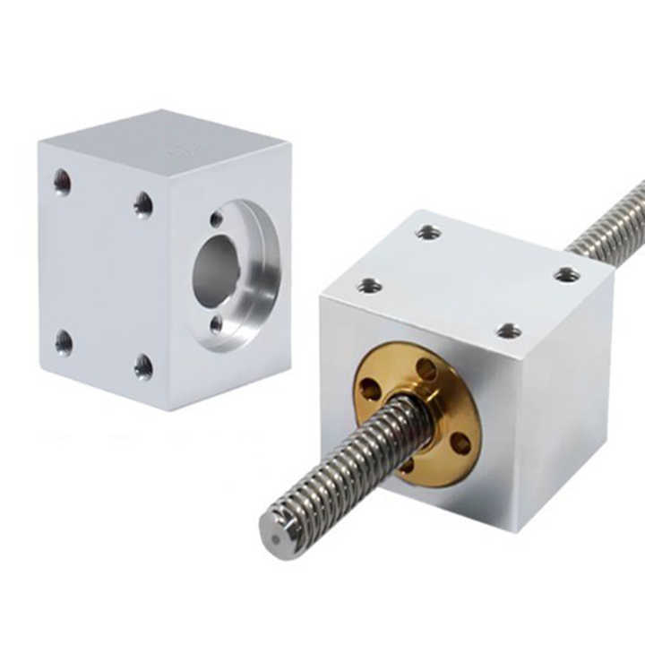 Aluminum Block T8 Trapezoidal Lead Screw Conversion Nut Seat Bracket ...