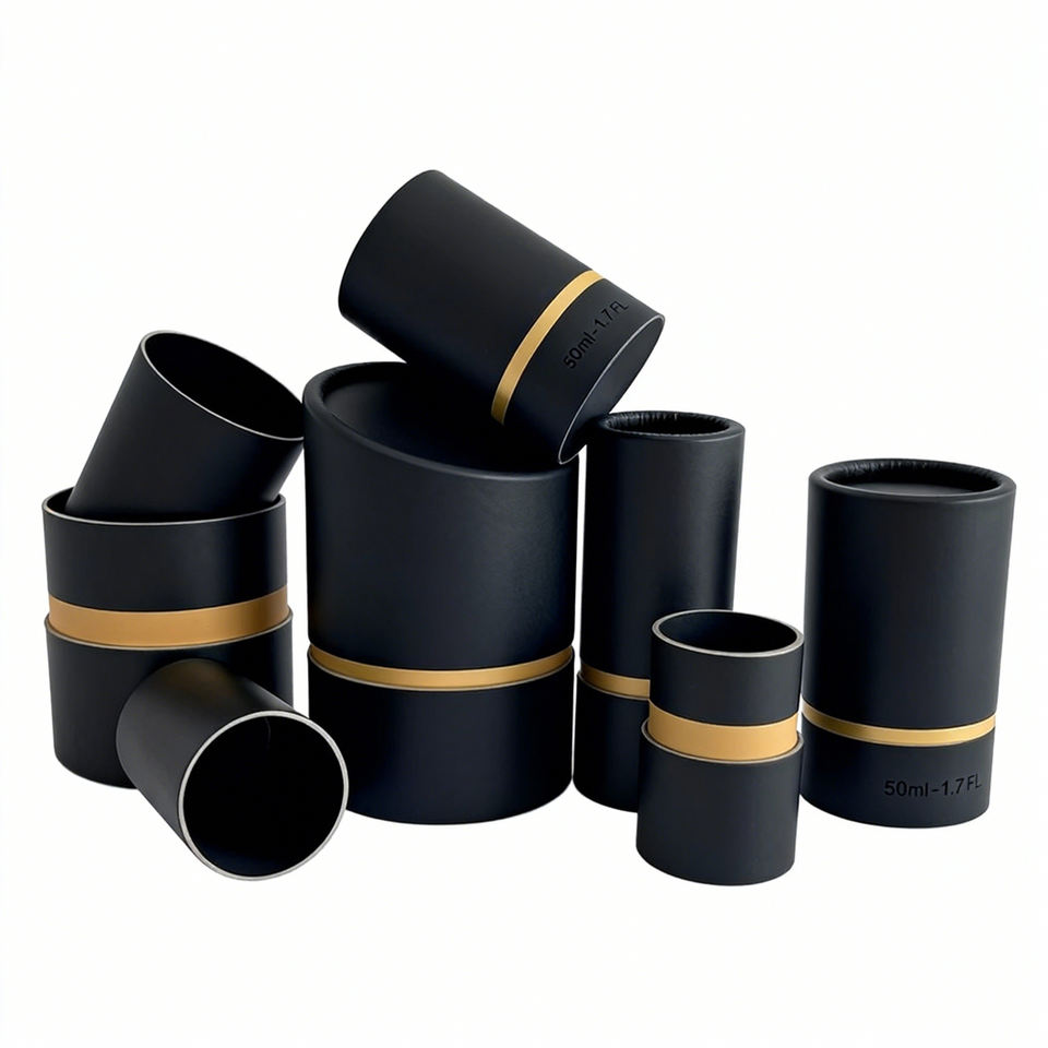 Custom Logo Luxury Cylinder Paper Tube for Essential Oil Perfume ...