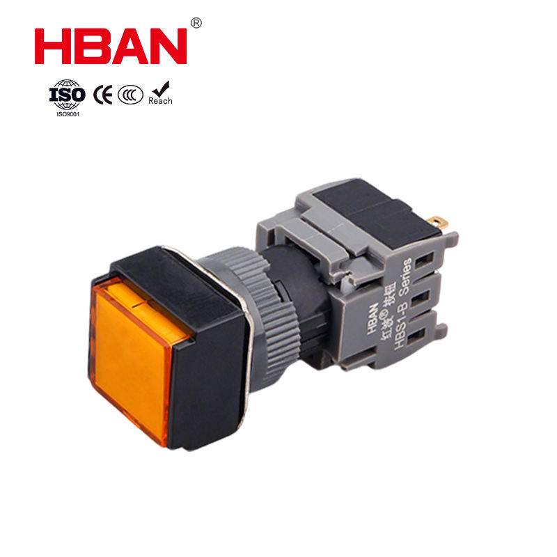 HBAN IP65 ABS Plastic 22mm Push Button Switch 250V Full LED Illuminated ...