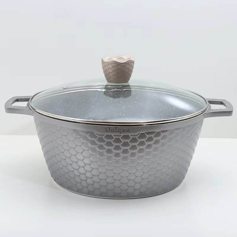 Hot Selling Aluminum Dragon Scale 12-Piece Pot Set Soup Pot Household ...