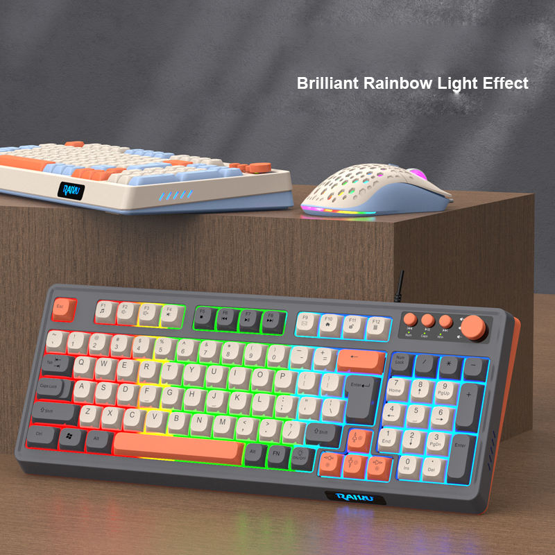 K98 T98 Wired Gaming Keyboard & 6D Mouse Combo - Ergonomic & LED Backlit