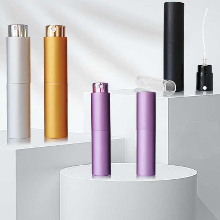 8Ml Two Section Perfume Glass Bottle Rotating Aluminum Perfume Spray ...