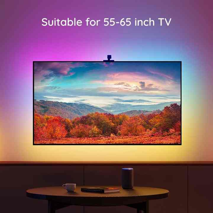 WiFi LED TV Backlight with Camera for 55-65 Inch TV and PC RGBIC App ...