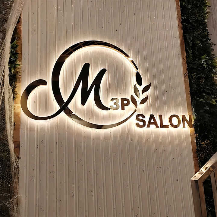 Customized Acrylic Logo Signs with LED Lights for Businesses