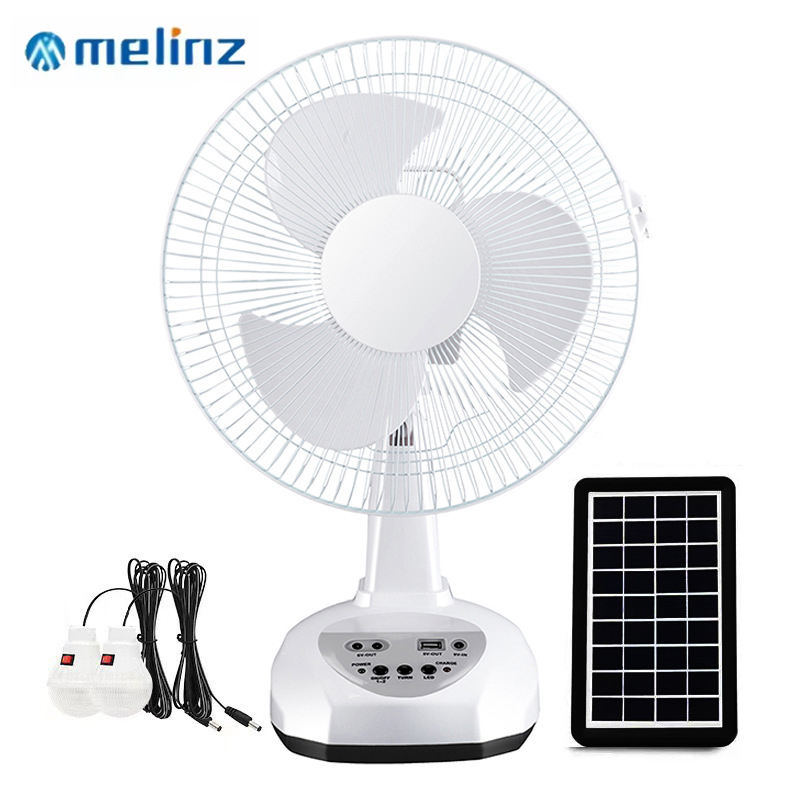 Solar Air Cooling Fan Plastic Remote Control 14/16 Inch AC Motor Energy ...