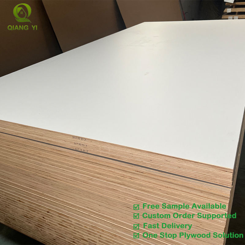 Qiangyi Basswood Core Birch Melamine Faced Water Resistant Eco-Friendly ...