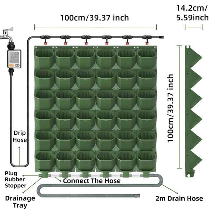 Naturix One Square Meter Full Set Plastic Vertical Wall System for Home ...
