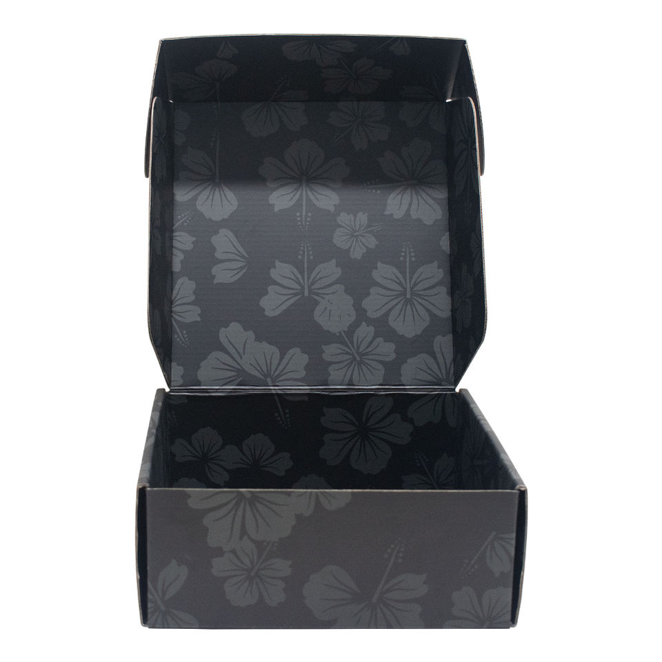 Custom Black Corrugated Shipping Box for Flute Instruments Kraft Paper ...