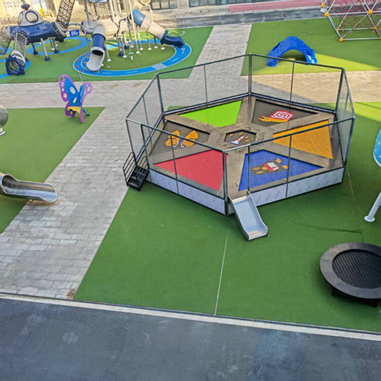 Round Jumping Trampolines Big Trampoline Outdoor with Guard Railing for ...