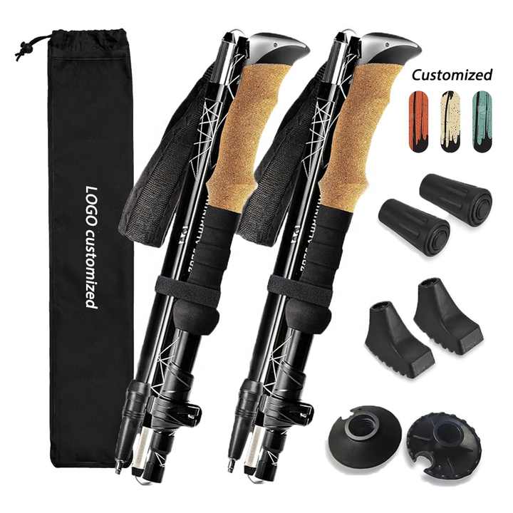 High Quality Aluminum 7075 Portable Foldable Hiking Poles