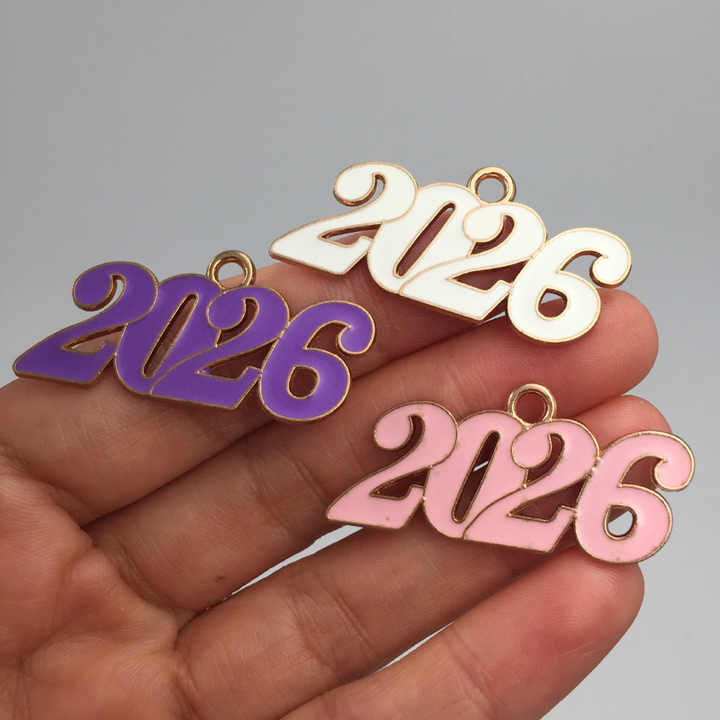 18x37mm Letter Charm 2026 Metal Enamel Charm Pendant Lucky Charms Metal ...