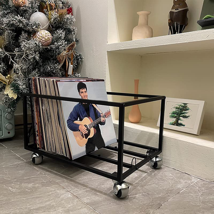 JH-Mech Mobile Vinyl Record Storage Rack High-End Design Quick Assembly ...