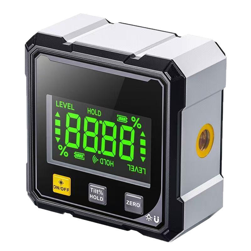 Dual-Sided Laser Inclinometer Box Level Digital Display Four-Sided ...