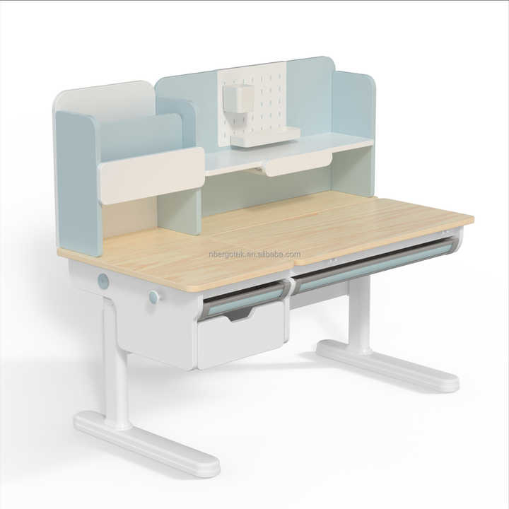Height Adjustable Ergonomic Children Homework Table With Bookshelf Home ...