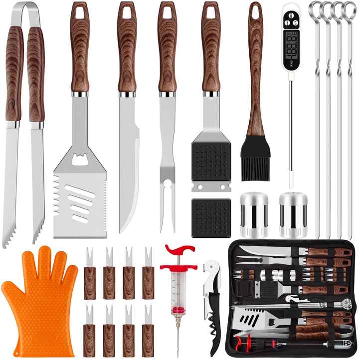 Mingxiang 26pcs Heavy Duty Stainless Steel BBQ Tool Set Outdoor Camping ...
