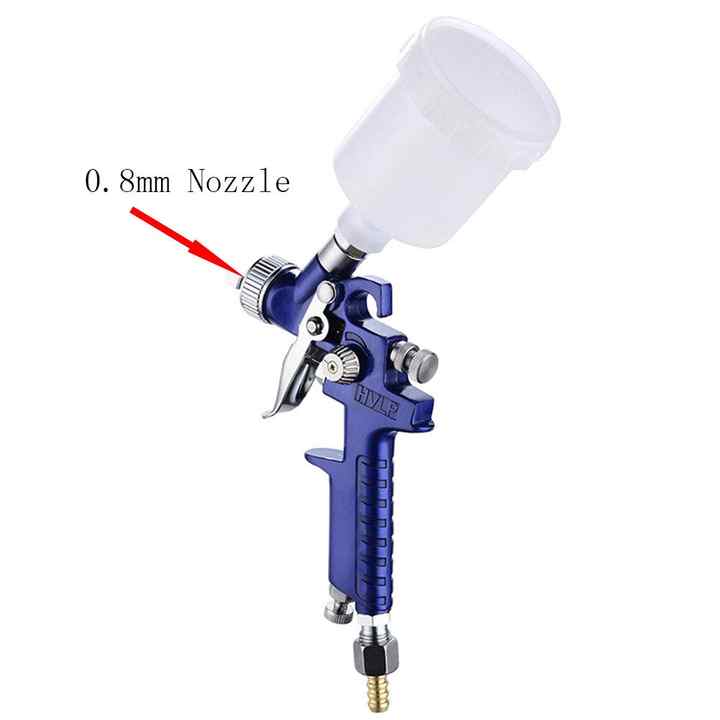 Mini HVLP Paint Gun Spray Gun 0.8mm Nozzle with 125ml Paint Gun for Car ...