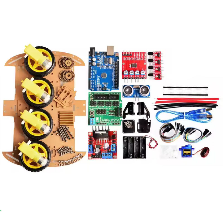 Motor Smart Robot Car Chassis DIY Kit with Speed Encoder and Battery ...