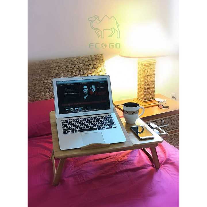 Wooden Folding Laptop Table Bamboo Laptop Table Bed Computer Desk ...